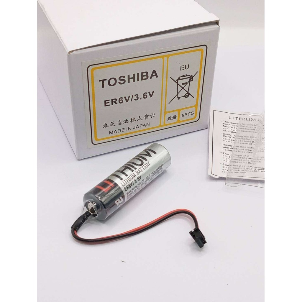 ER6V/3.6V 2400MAh PLC อุตสาหกรรมแบตเตอรี่ปลั๊กสำหรับ TOSHIBA ER6V/3.6V ...