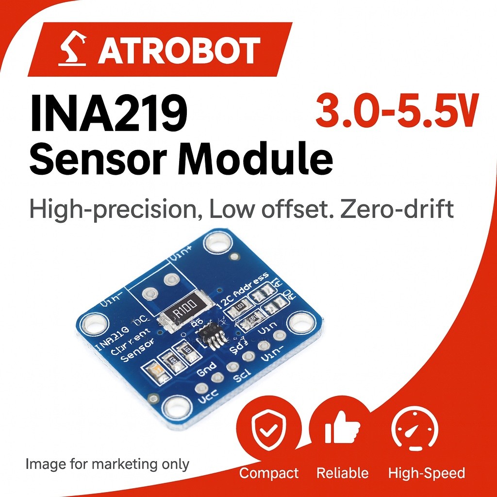 INA219 I2C Sensor Module วัดกระแส/กำลัง สองทิศทาง ±1%, 0-26V, 3-5.5V ...