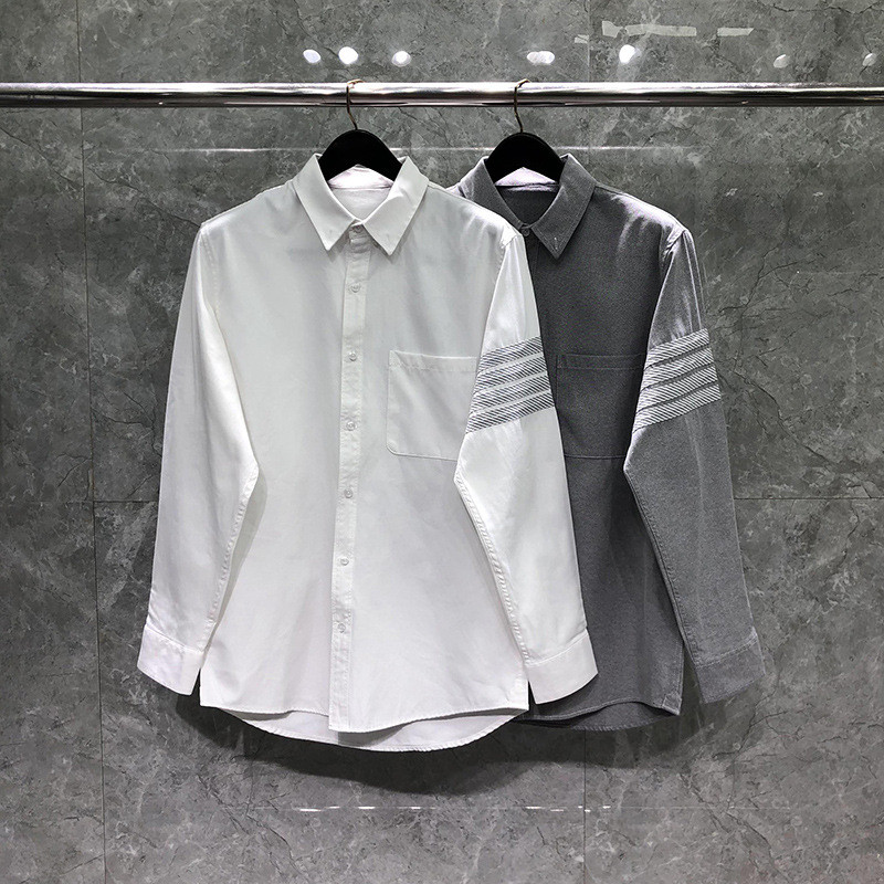 TB BROWNE Design American Loose Long-Sleeved Shirt Men Casual Pure ...