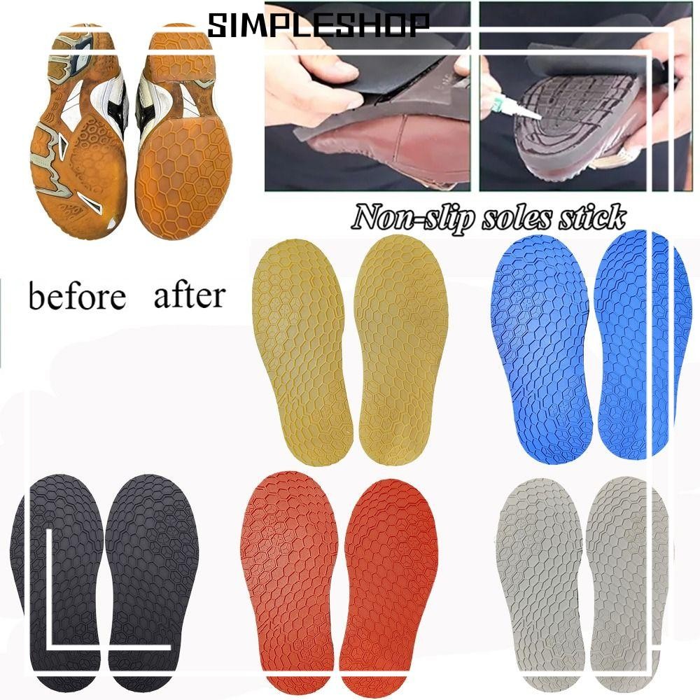 SIMPLESHOP ยาง Full Soles, ทนทาน Anti สวมใส่รองเท้าเปลี่ยน, แผ่นซ่อมรองเท้ายางกันลื่น DIY Sole ...