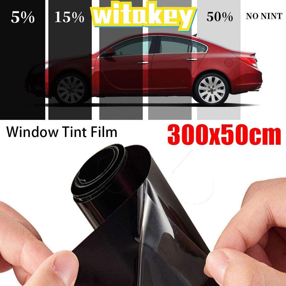 WITAKEY 1 ม้วน 50x3m ฟอยล์รถยนต์, Sun Shade Scratch proof Window Tint ฟิล์ม,ทนทานความร้อน UV ...