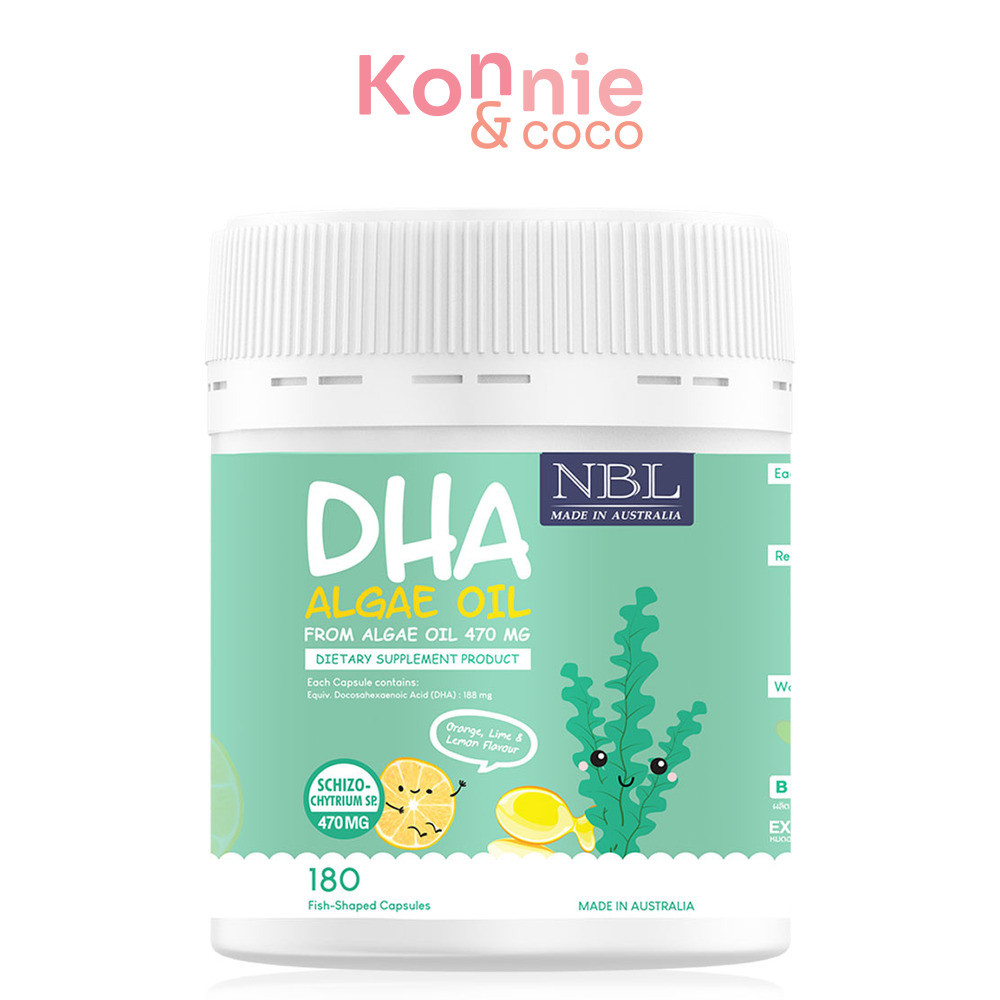 NUBOLIC DHA Algae Oil From Algae Oil 470mg 180 Capsules. | Shopee Thailand