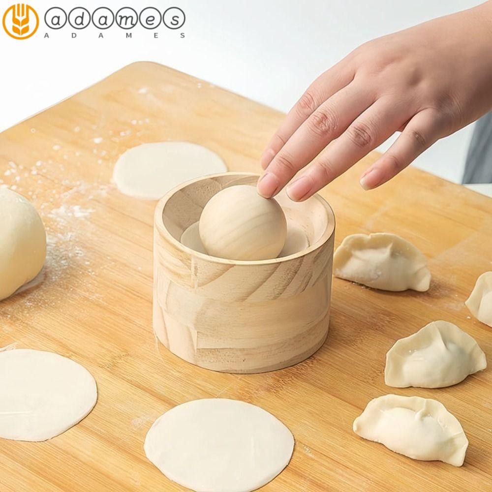 ADAMES Mochi Presser, ไม้ทนทาน Dumpling Skin Maker, Gadgets ครัว DIY ...