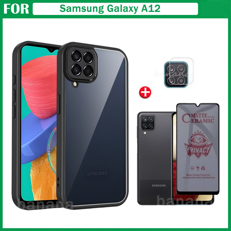 3 in 1 Samsung A12 Frosted Anti-fall โทรศัพท์มือถือกรณี Samsung A13 A14 ...