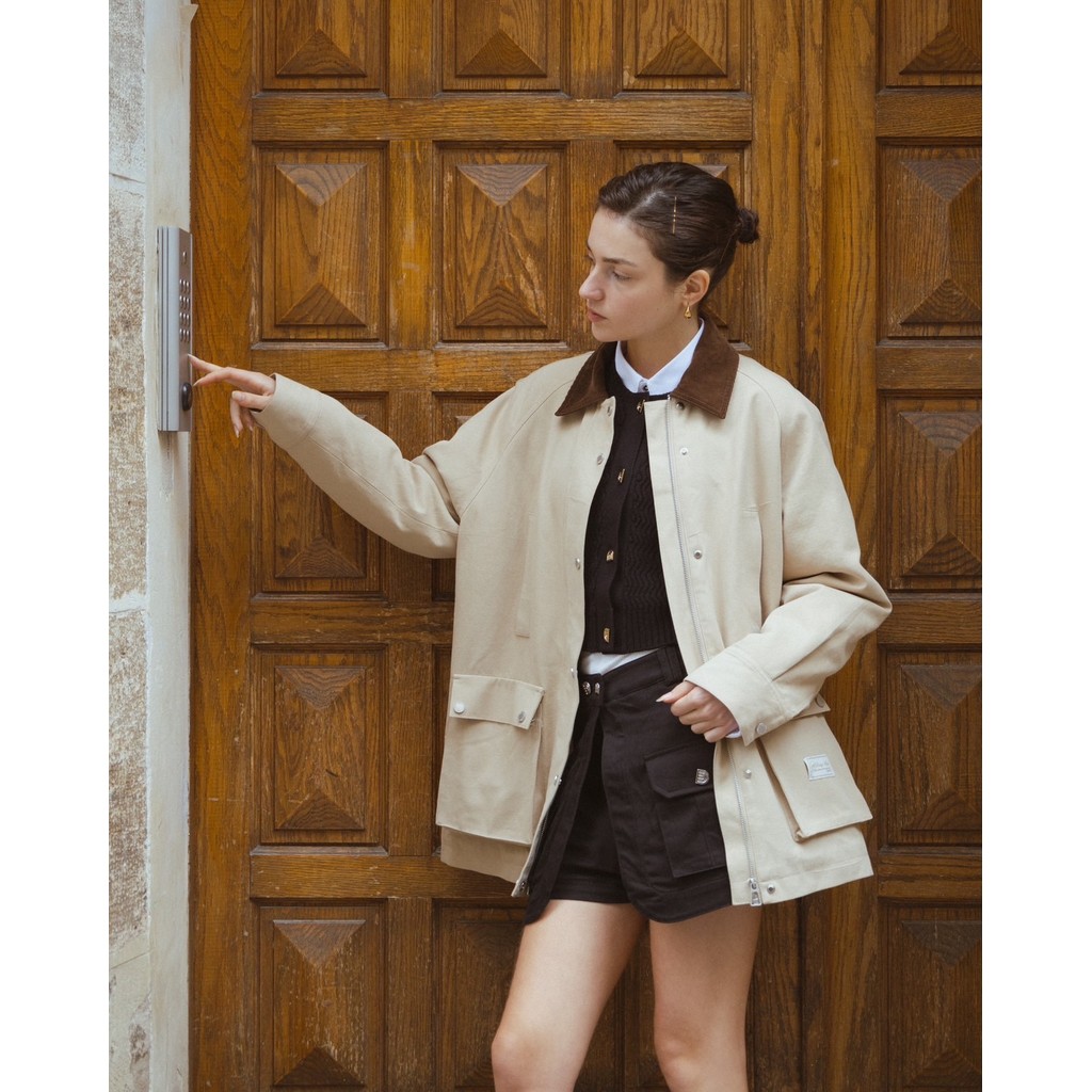 DAILY WOOL Bambi Barn Jacket บุซับในกันหนาวผ้าตาราง อะไหล่กระดุม DW ...