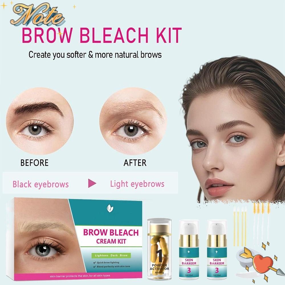 NOTEE Brow Bleach Kit, Quick Eyebrow Bleach Brow Lightening Kit, ไม่มีหยดใช้งานง่าย 5 ...