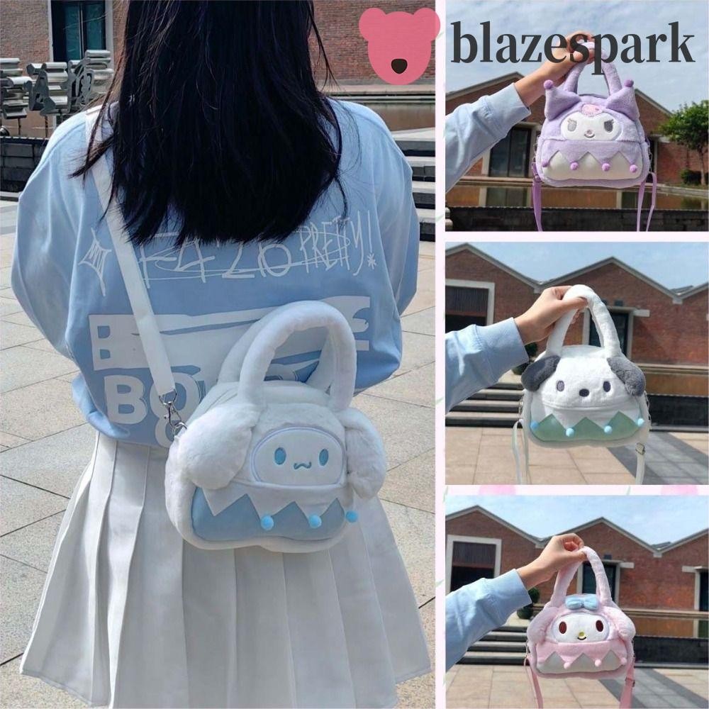 กระเป๋าสะพายขวางลายตุ๊กตา BLAZESPARK Kuromi, My Melody & Cinnamoroll สไตล์อนิเมะสำหรับผู้หญิง ...