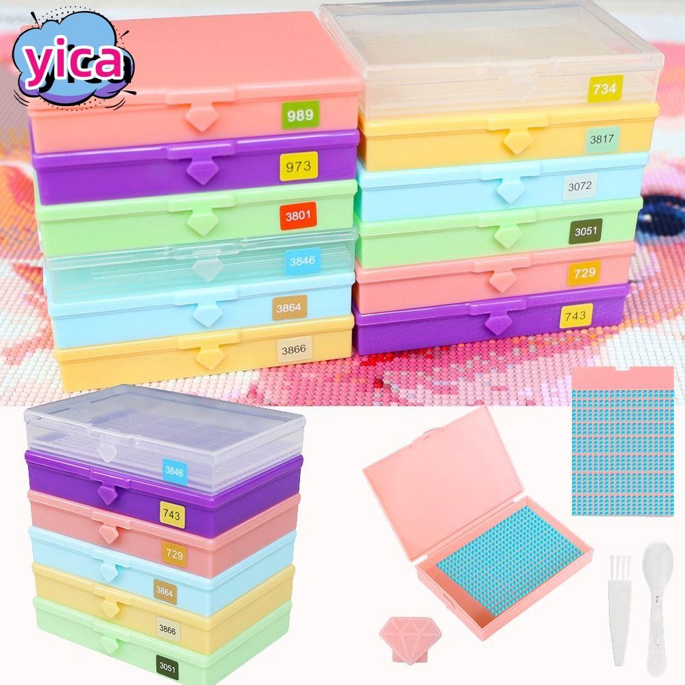 YICA Flip Top ถาดภาพวาดเพชร, เย็บปักถักร้อย DIY Craft ลูกปัด Sorting ...