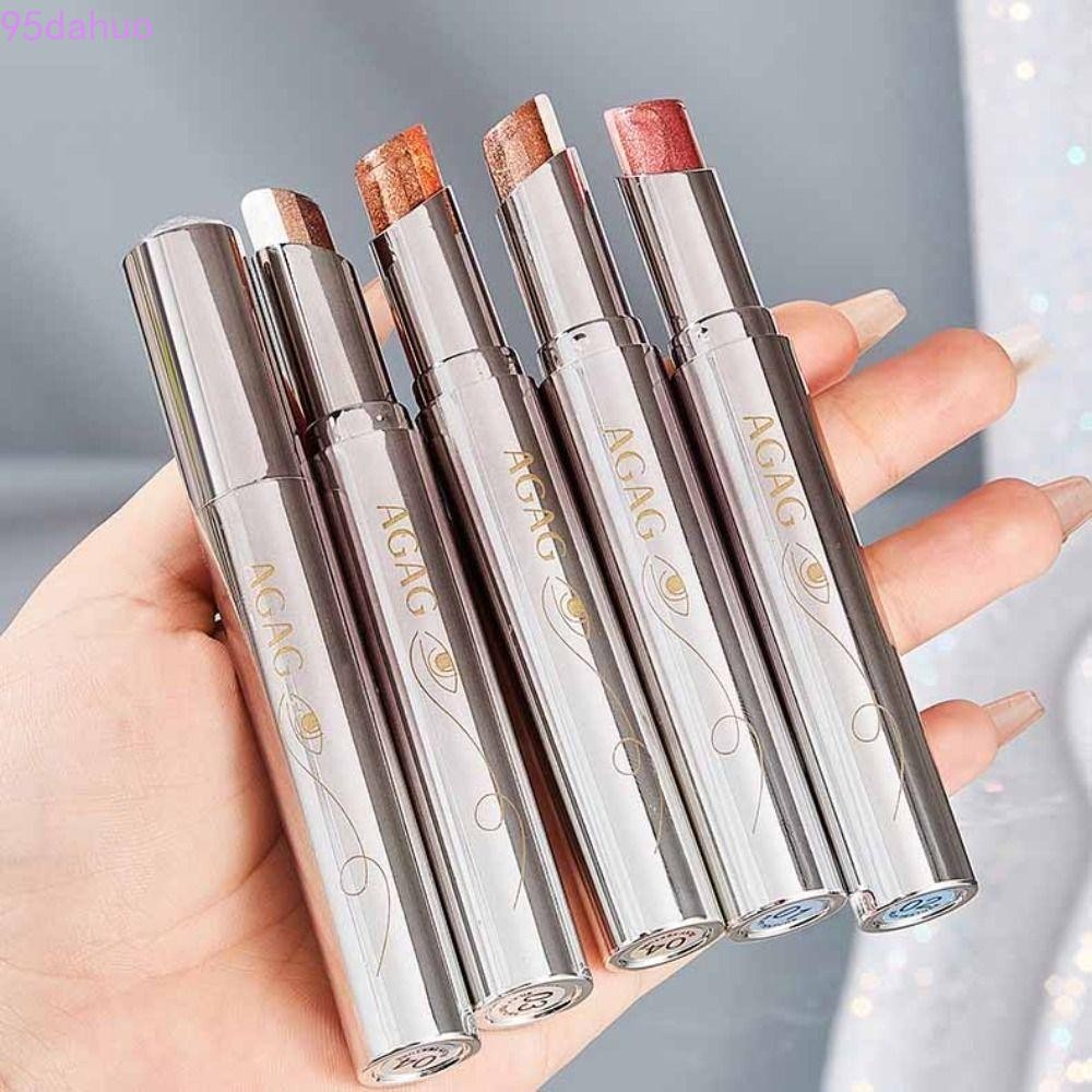 DAHUO 3 สีครีมอายแชโดว์, Eye Shimmer Highlighter Eye-Shadow Stick, กันน้ํา Glitter Long-Lasting ...