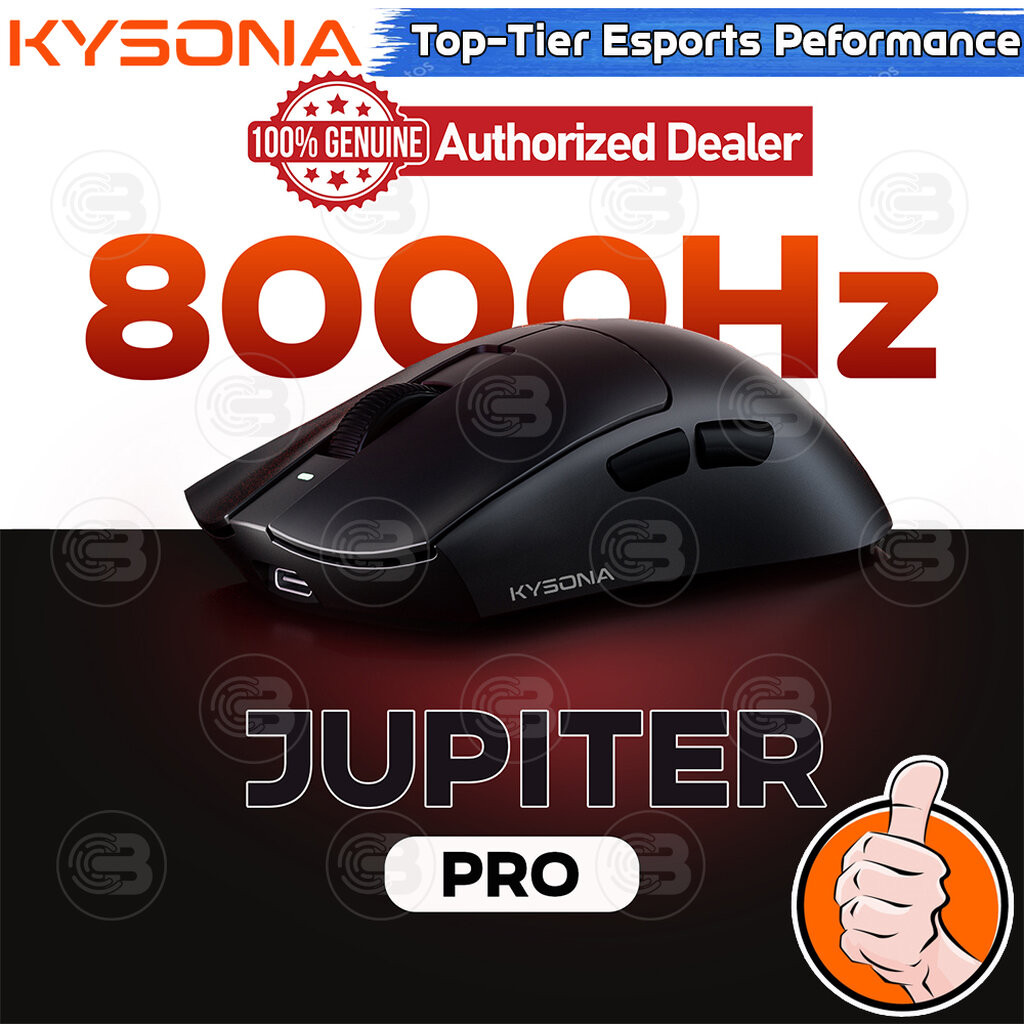 [CoolBlasterThai] KYSONA JUPITER Pro Black 8K PAW3395/49± 3G/26000 DPI ...