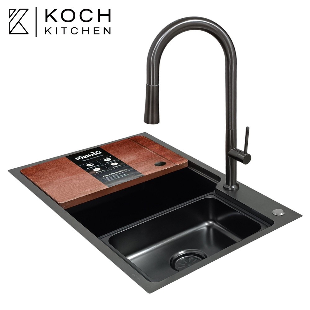 Lookpat_Mall KOCH KITCHEN อ่างล้างจาน 1 หลุมไม่มีที่พัก SS304 75x45x22 ...
