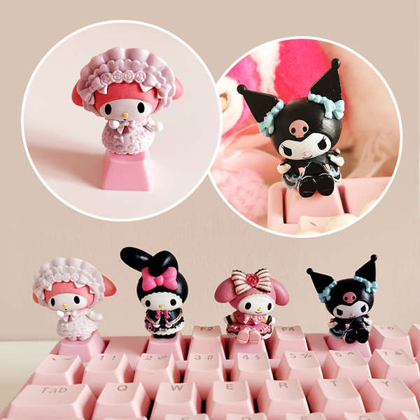 keycap ไฟลอด keycap Kuromi DIY Keycap ของขวัญสาวการ์ตูนอะนิเมะ Melody ...