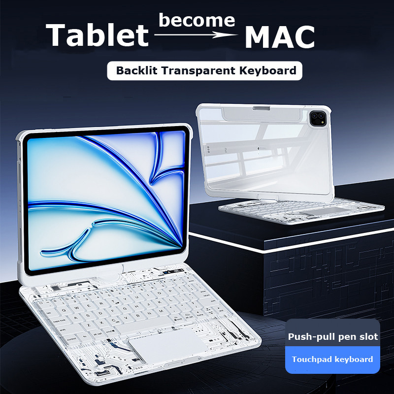 คีย์บอร์ดเรืองแสงสําหรับ IPad Mini 2024 A2993 A2995 A2996 Mini 7 6 8.3 ...