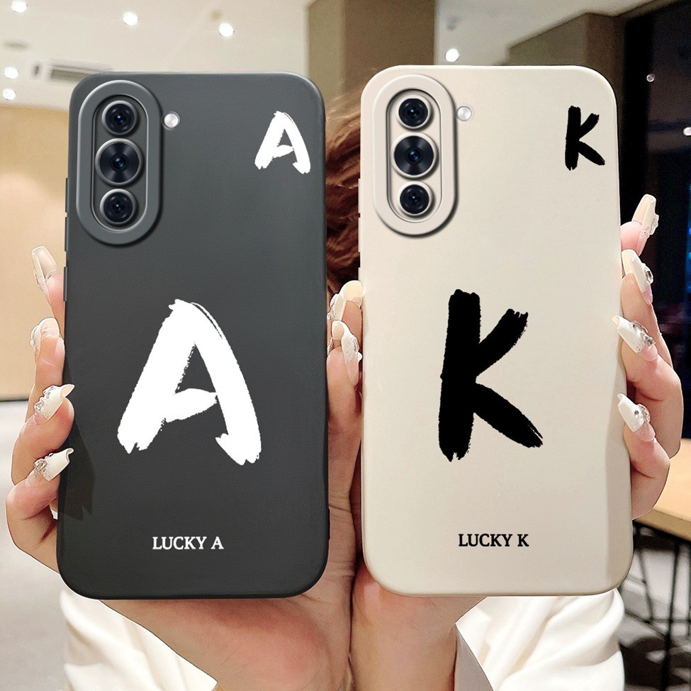Huawei Nova 10 กรณี NCO-LX3 แฟชั่นตัวอักษร AZ รูปแบบซิลิโคนกันกระแทก Huawei Nova10 เคสโทรศัพท์ ...