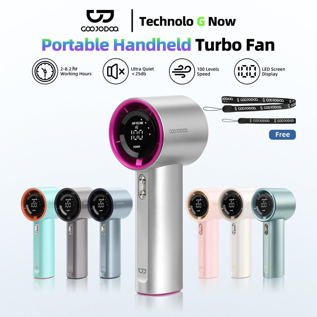 GOOJODOQ GFS001 High Speed Powered Portable Handheld Fan Quiet ...
