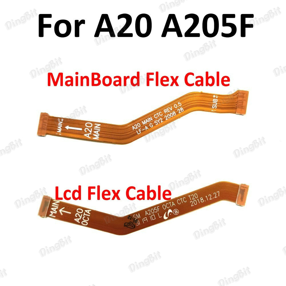 เมนบอร์ดหลักจอแสดงผล LCD Flex Ribbon Cable สําหรับ Samsung Galaxy A20 ...