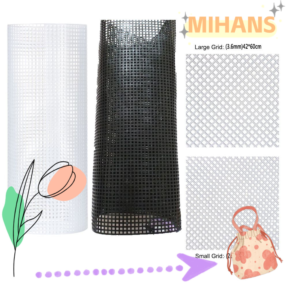 MIH ผ้าตาข่ายพลาสติกสำหรับงานฝีมือแบบ.Grid และ Latch Hook เครื่องมือทำ ...