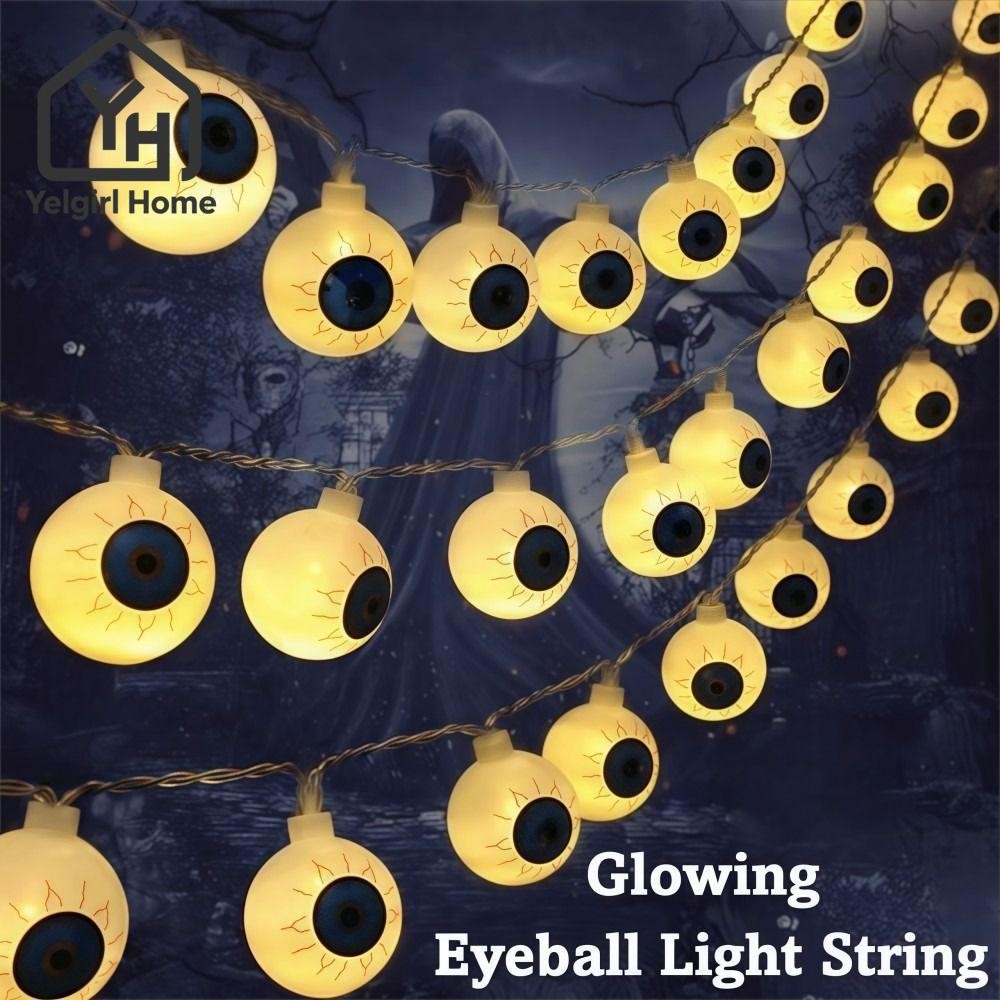 YELGIRLB Luminous Eyeballs, จําลอง Active บรรยากาศ Eyeball String ไฟ ...