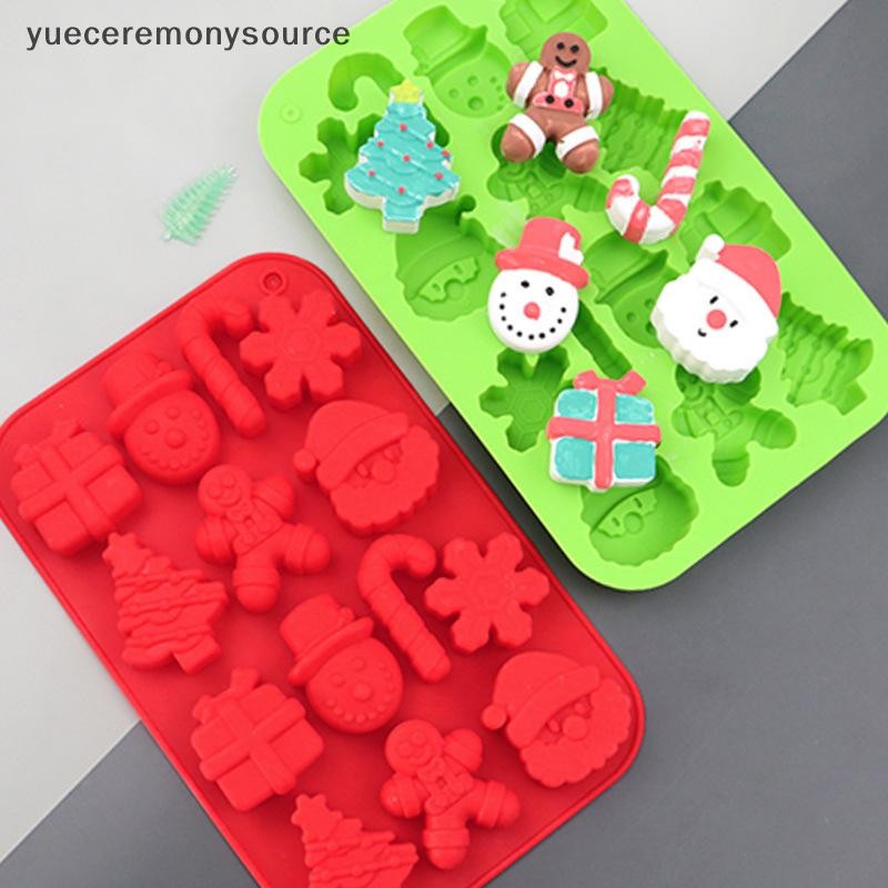 YYTH 14 หลุมคริสต์มาสซิลิโคนช็อกโกแลตแม่พิมพ์สําหรับ Handmade รูปแบบ ...