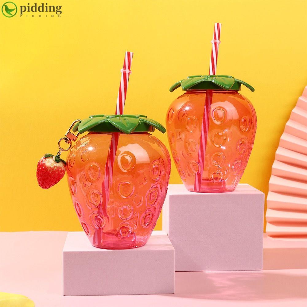 PIDDING สตรอเบอร์รี่ฟางถ้วยฤดูร้อน 500 มล. นมชากาแฟขวดน้ําดื่ม | Shopee ...