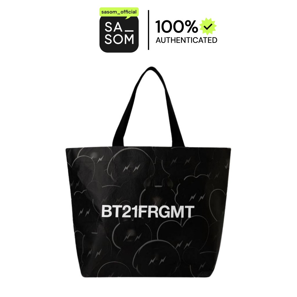 BT21 X FRAGMENT REUSABLE BAG "BLACK" L | ของแท้ ตรวจสอบโดย SASOM ...