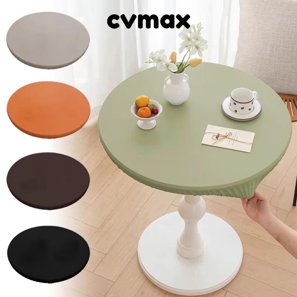 CVMAX ผ้าคลุมโต๊ะกลม ยืดหยุ่นและกันน้ํา สีทึบ ขนาด 60 ซม. เหมาะสำหรับห้องนั่งเล่นและทำความสะอาด ...