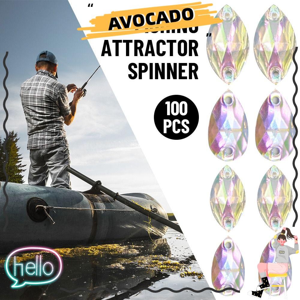 AVOCAR สปินเนอร์เบสรัวล่อ 100 ชิ้น/ล็อต นิกเกิล สำหรับการตกปลากะพันธุ์ ...