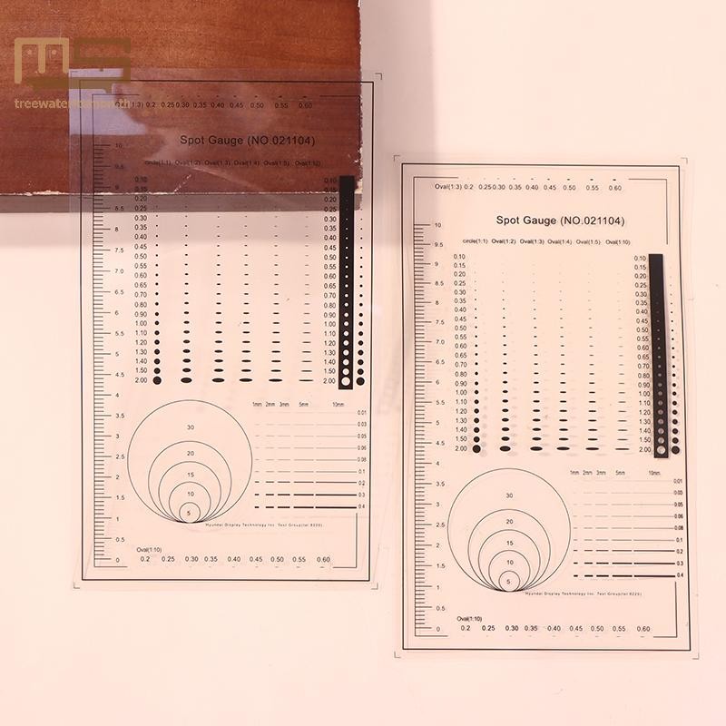 Tt 1/2pcs Spot Gauge Comparison การ์ดไม้บรรทัด Point Dot Line Gauge ...