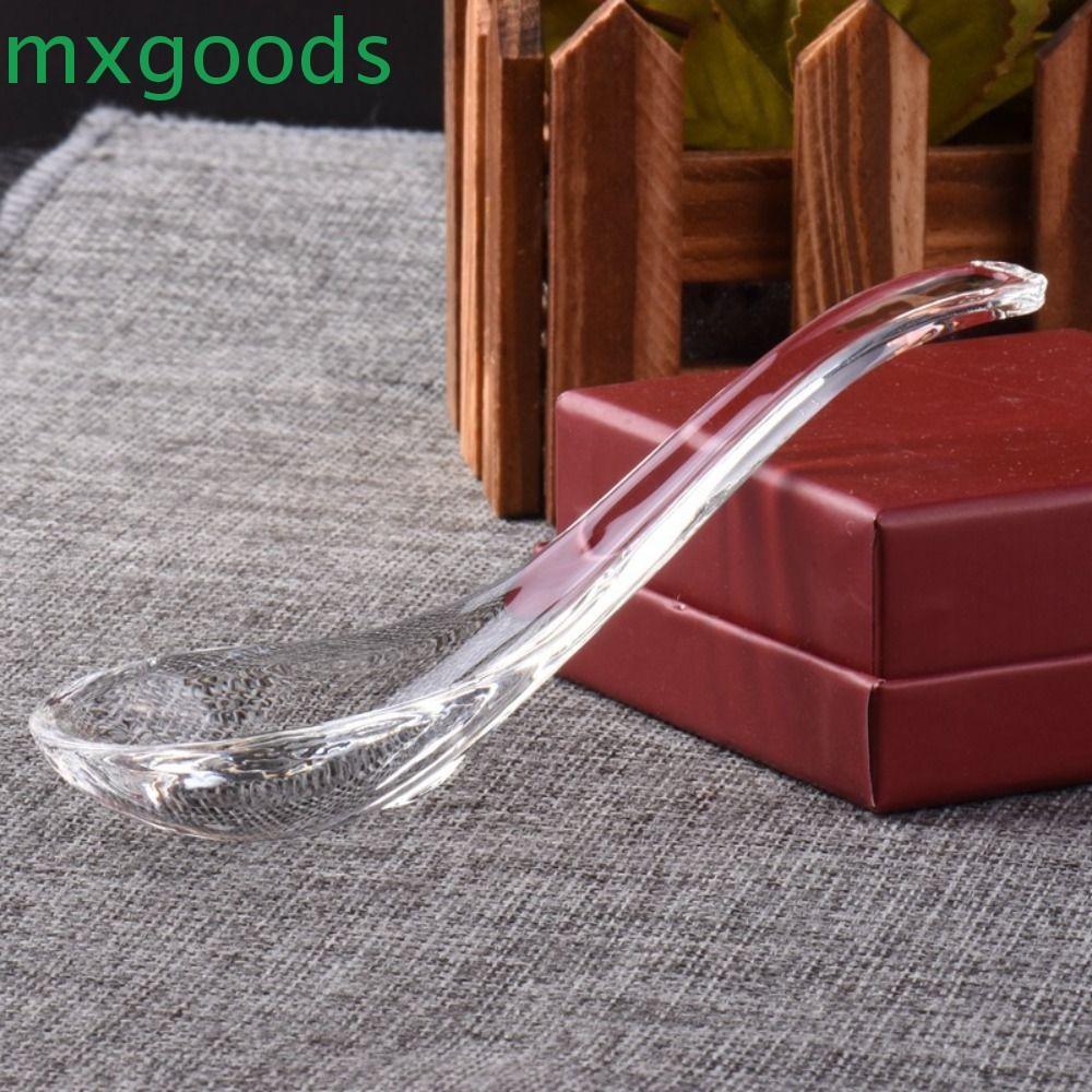 MXGOODS ช้อนเครื่องปรุง,โปร่งใสเรียบคริสตัลแก้วช้อนทําความสะอาดง่ายหรูหรามัลติฟังก์ชั่ครัวเรือน ...