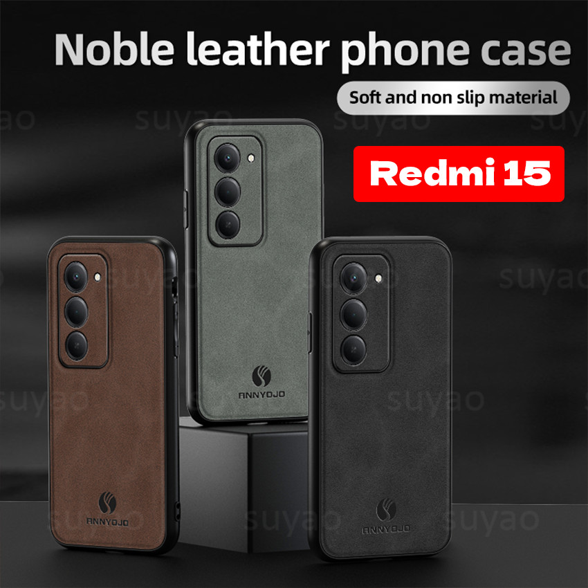 สําหรับ Redmi 15 5G 4G 2025 เคสโทรศัพท์แม่เหล็กหนัง Matte ปลอก Redmi15 ...