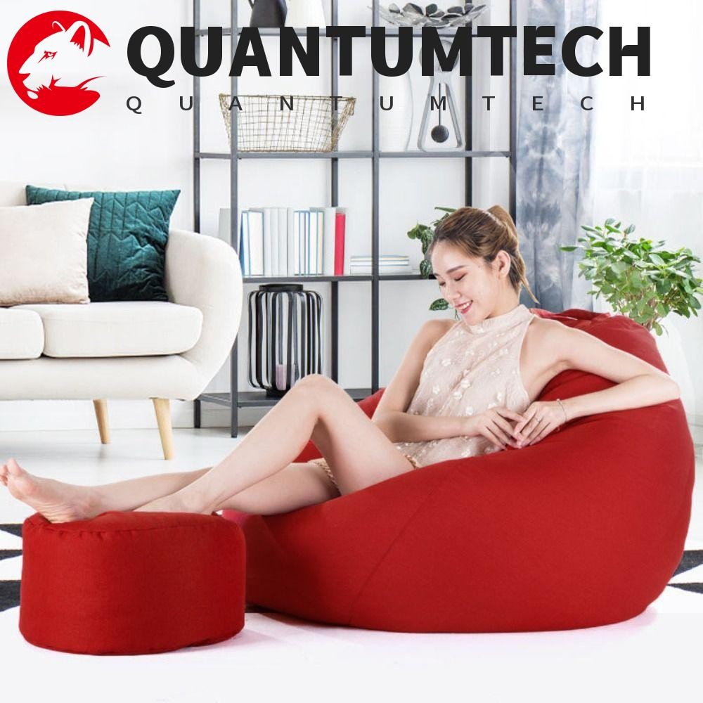 QUANTUMTECH Bean Bag เบาะรองนั่งปรับระดับได้ ทำความสะอาดง่าย สำหรับห้องนั่งเล่น วัสดุนุ่มสบาย ...