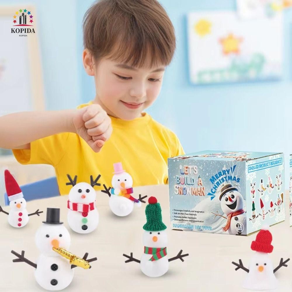 WILLIS DIY Christmas Clay Snowman ชุด, Creative Cultivation Hands-on Ability Clay DIY Snowman ...