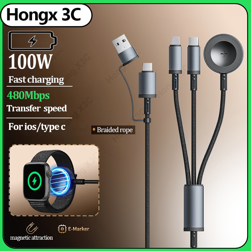 PD100W 2 ถึง 3 สายชาร์จข้อมูลเร็วสุด magnetic wireless watch สายชาร์จ ...