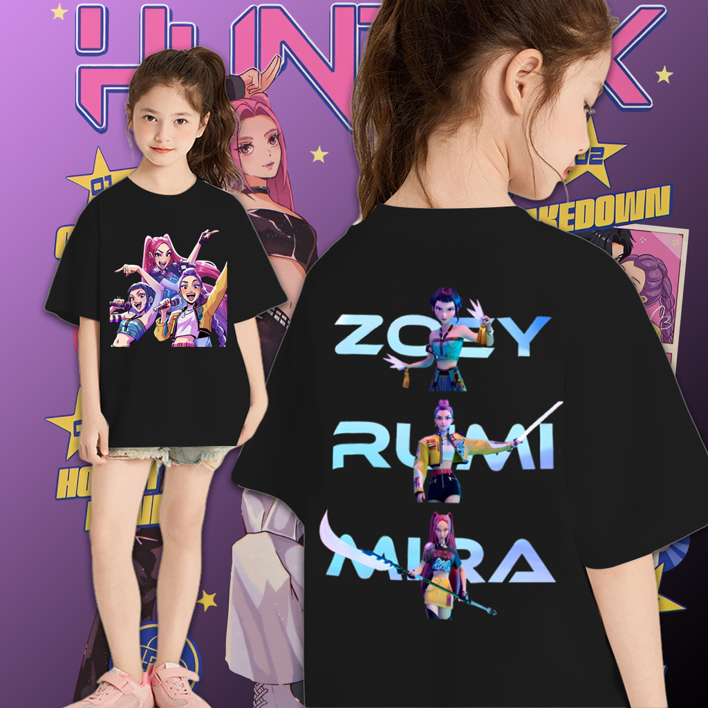 COD(จัดส่งตลอด 24 ชั่วโมง)Kpop Demon Hunters มาใหม่เด็กแขนสั้นเสื้อยืด ...
