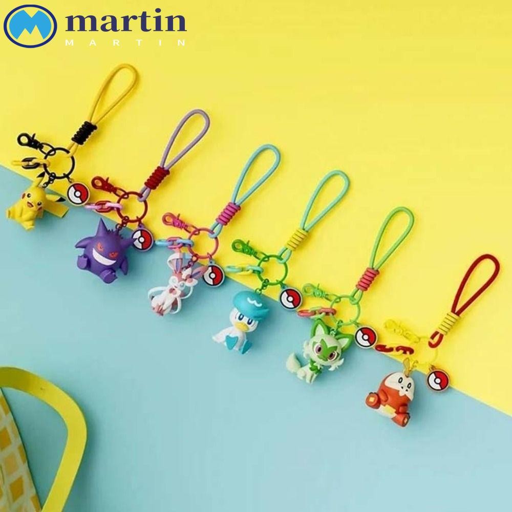 MARTIN Pikachu ตัวเลขพวงกุญแจ, Sprigatito Quaxly Gengar จี้, การ์ตูน ...