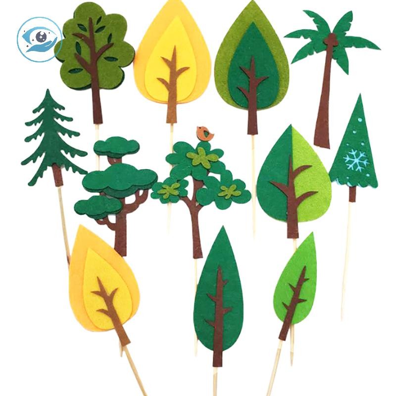 [Smw] 3PCS การ์ตูนเค้ก Plugin Tree Jungle Theme Party ตกแต่งวันเกิดขนม ...