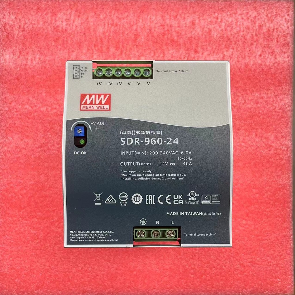 MEAN WELL SDR-960 SDR-960-24 24V SDR-960-48 48V 960W DC ราง switching ...