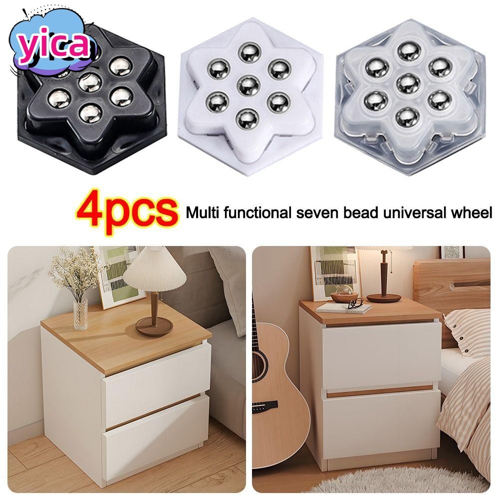 YICA 4 ชิ้น Universal ล้อ, Mute 7Beads Self กาวรอก, Self กาว ...