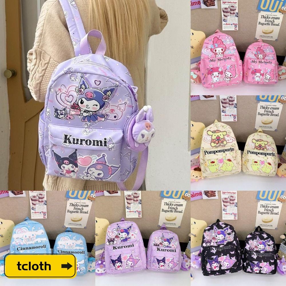 NOONOR กระเป๋าเป้สะพายหลังนักเรียน ลายการ์ตูน Sanrio และ Hello Kitty สี ...