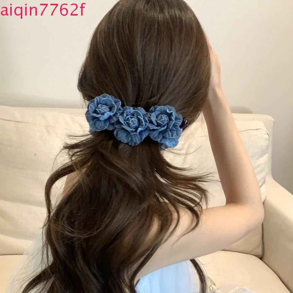 AIQINF คลิปหนึ่งชิ้นลายดอกไม้, สไตล์เกาหลี, โทนสีเดนมัน, กิ๊บติดผมสำหรับแต่งผม | Shopee Thailand