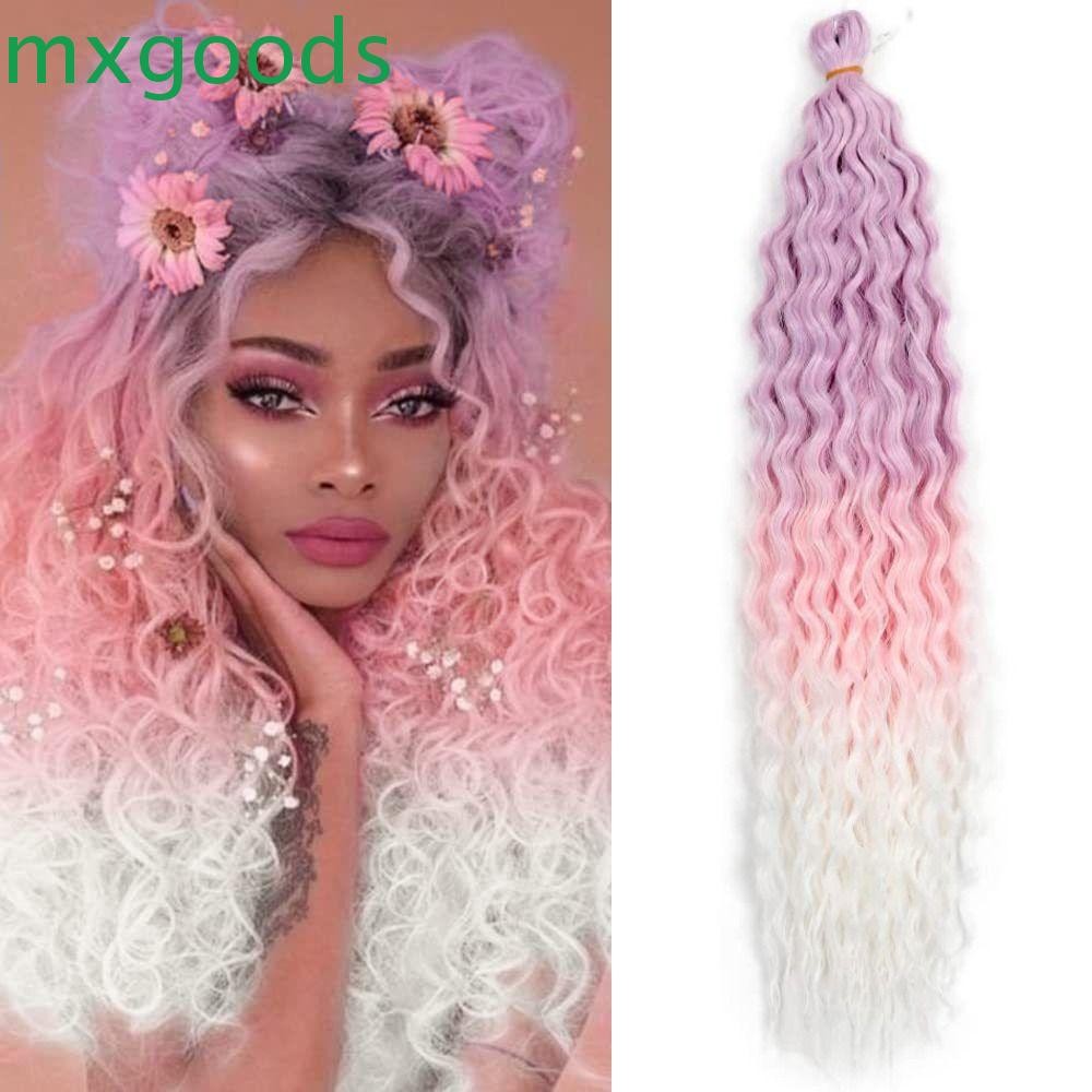 MXGOODS Twist โครเชต์ ทรงผมหยักศก Afro ขยายเส้นผม 24 นิ้ว สี Ombré เส้นผมสังเคราะห์สำหรับผู้หญิง ...
