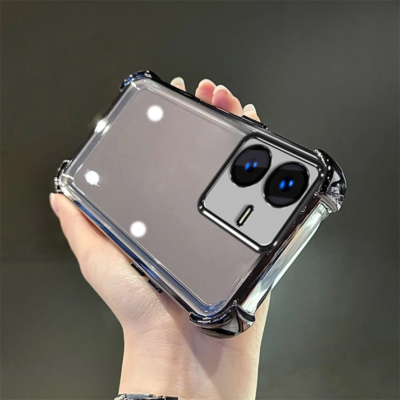 เหมาะสําหรับกรณี Vivo Y22/Y22S สี่มุมกันกระแทกเคสโทรศัพท์ TPU โปร่งใส ...