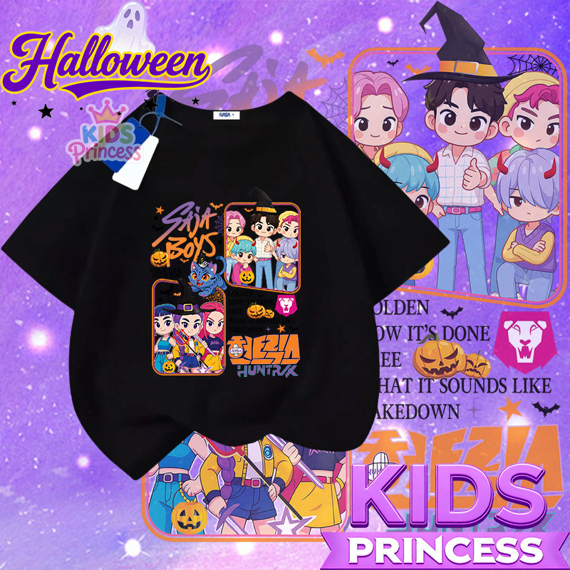 COD Kpop Demon Hunters Halloween T-shirt ฮาโลวีน ลาย เสื้อยืดเด็กพร้อม ...
