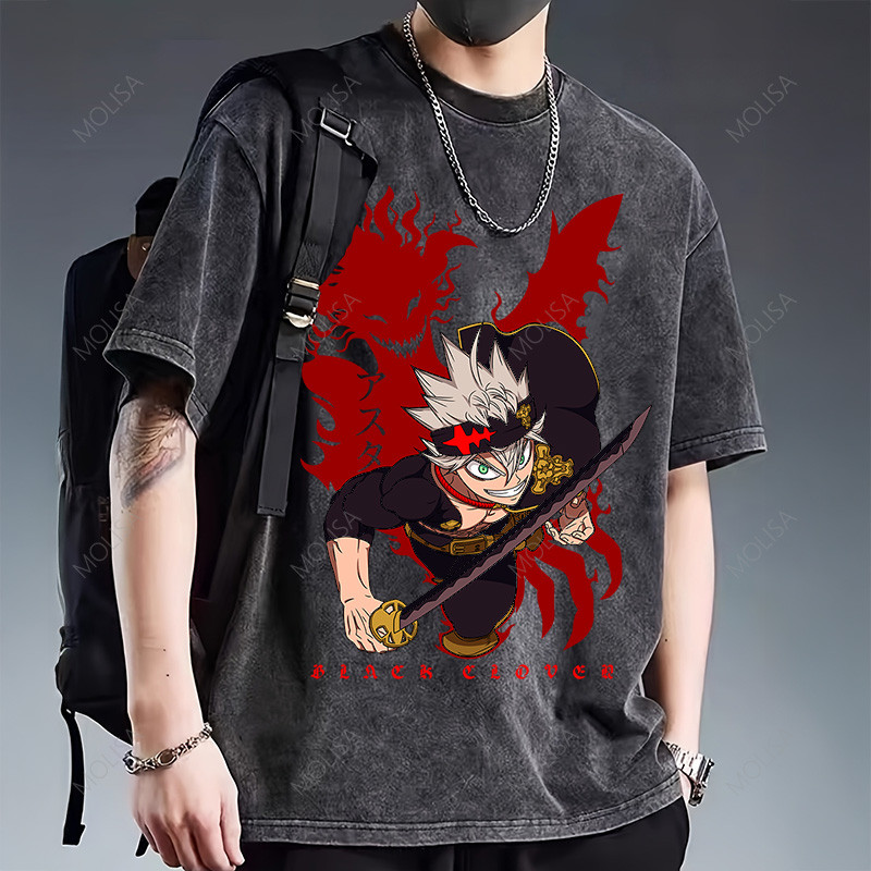 Molisa เสื้อยืด Oversize แฟชั่นผู้ชายผู้หญิง Anime Cotton100% เสื้อ ...