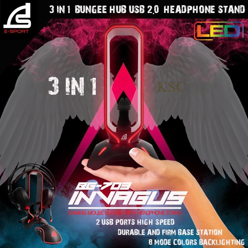 พร้อมส่ง ขาตั้งหูฟัง SIGNO E-Sport Gaming 3 in 1 Mouse Bungee รุ่น ...