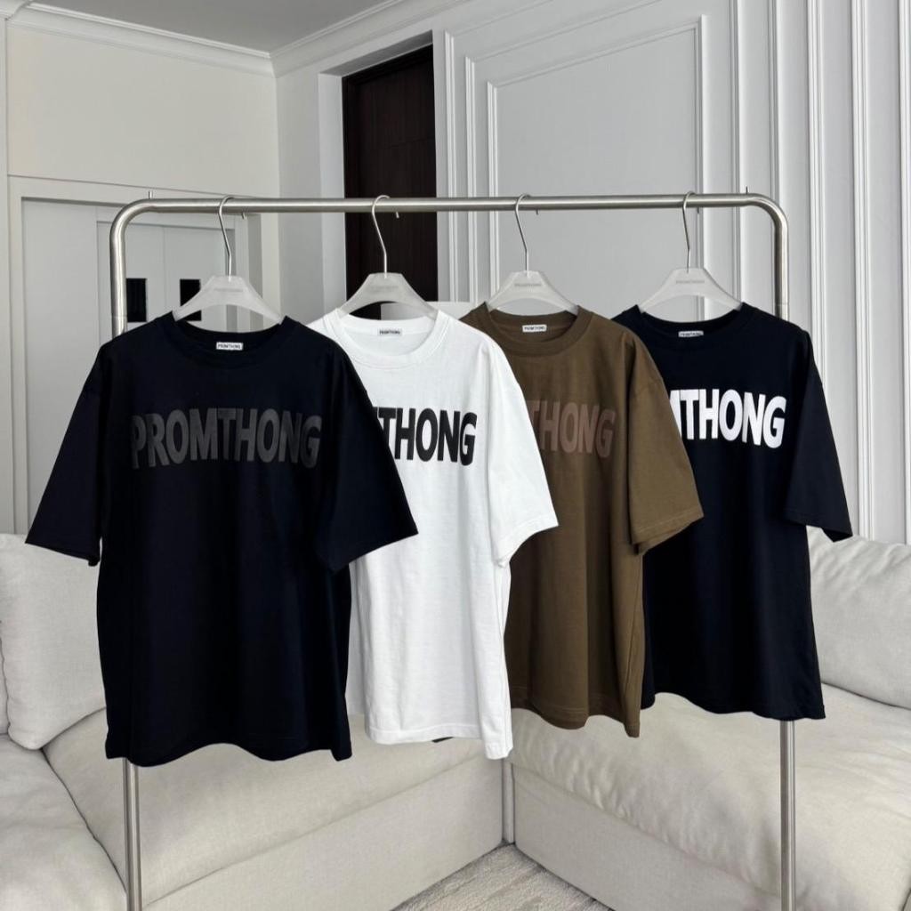 PREMIUM PROMTHONG Logo เสื้อยืดโอเวอร์ไซส์ | Shopee Thailand