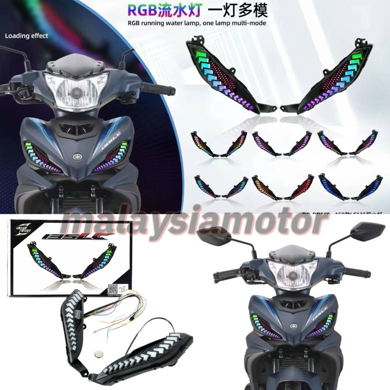 RGB LC135 V4-V7 LED Mata Gaban สัญญาณโคมไฟ LC 135 V4 V5 V6 V7 Lmapu Dada สัญญาณรีโมทคอนโทรล ...