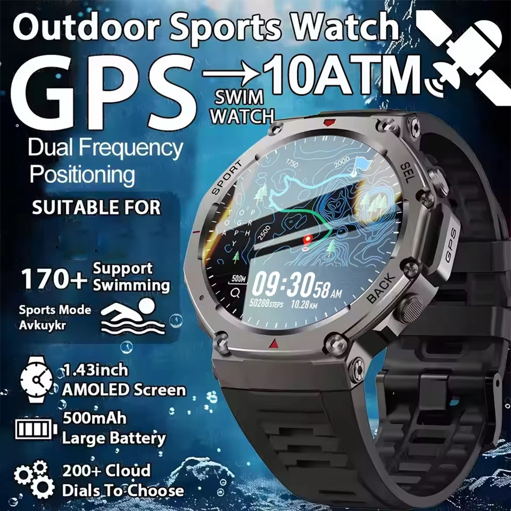 นาฬิกาสมาร์ททหาร T-Rex 3 Bulit-in GPS Compass Altimeter Barometric 10 ...