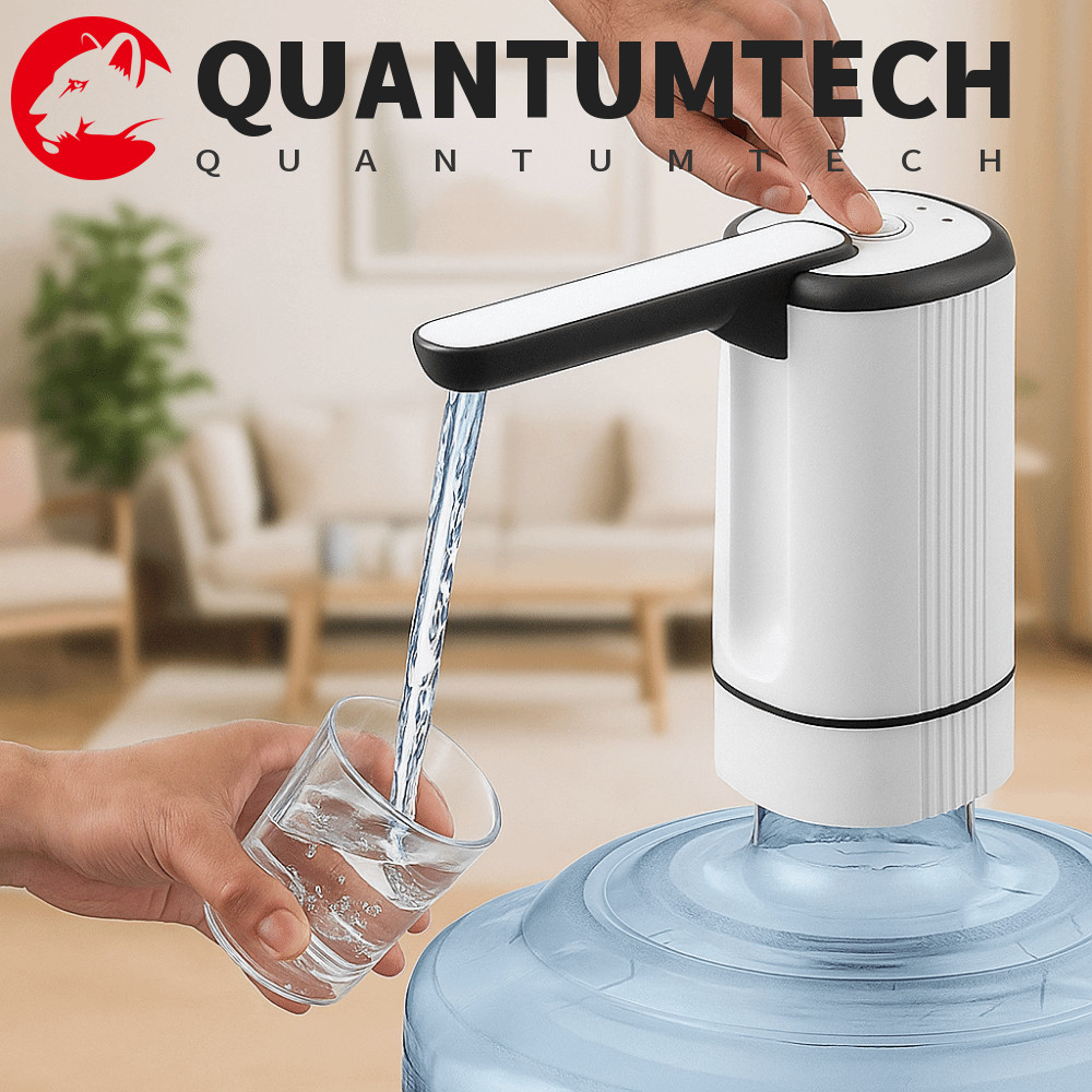 QUANTUMTECH เครื่องจ่ายน้ําอัตโนมัติ, การชาร์จ USB พลาสติกปั๊มน้ําดื่มอัตโนมัติ, สะดวกพับได้ ...