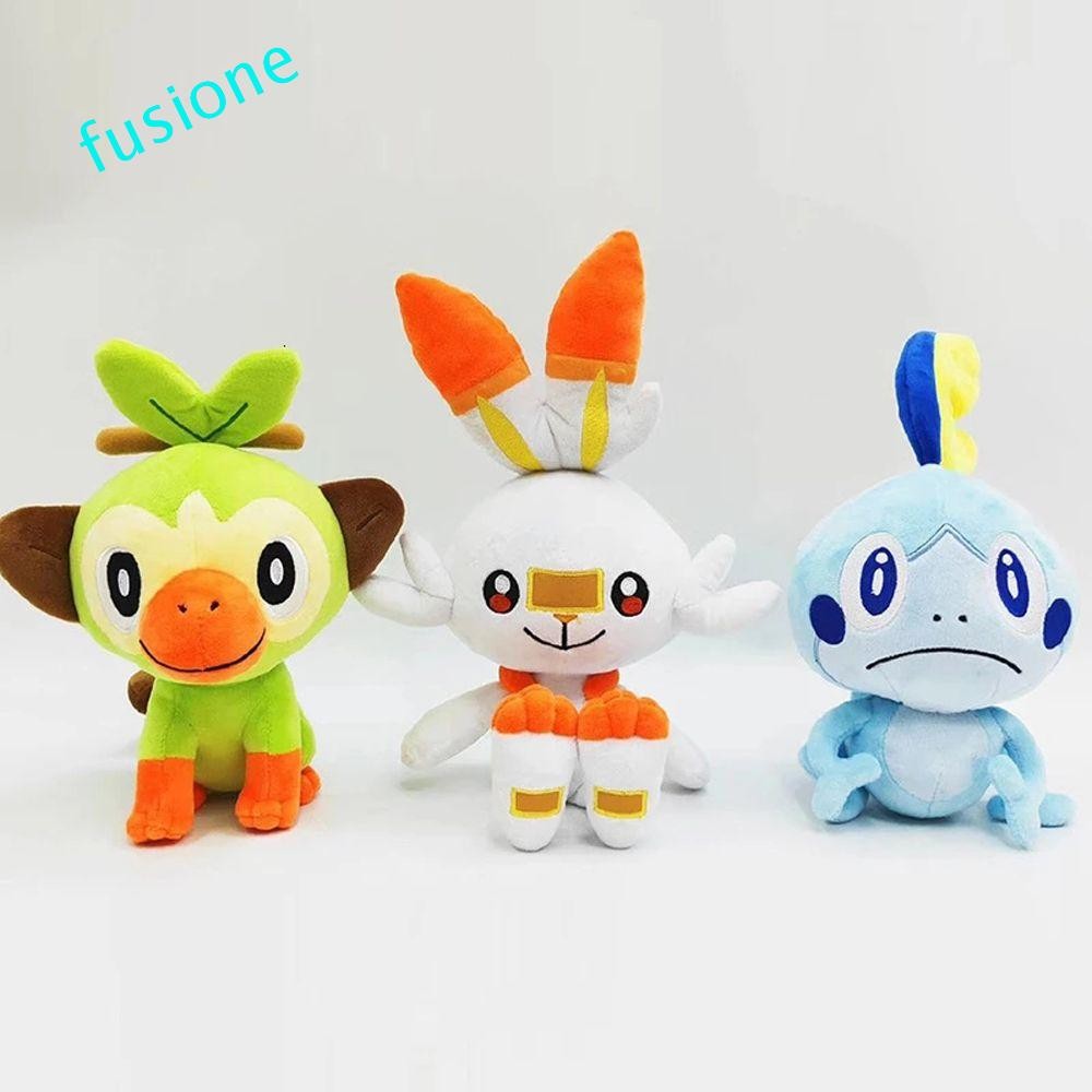FUSIONEDGE Grookey ตุ๊กตาของเล่นเด็กน่ารัก Raboot กระต่าย lizard ลิง Elf รูปตุ๊กตาของเล่นตุ๊กตา ...